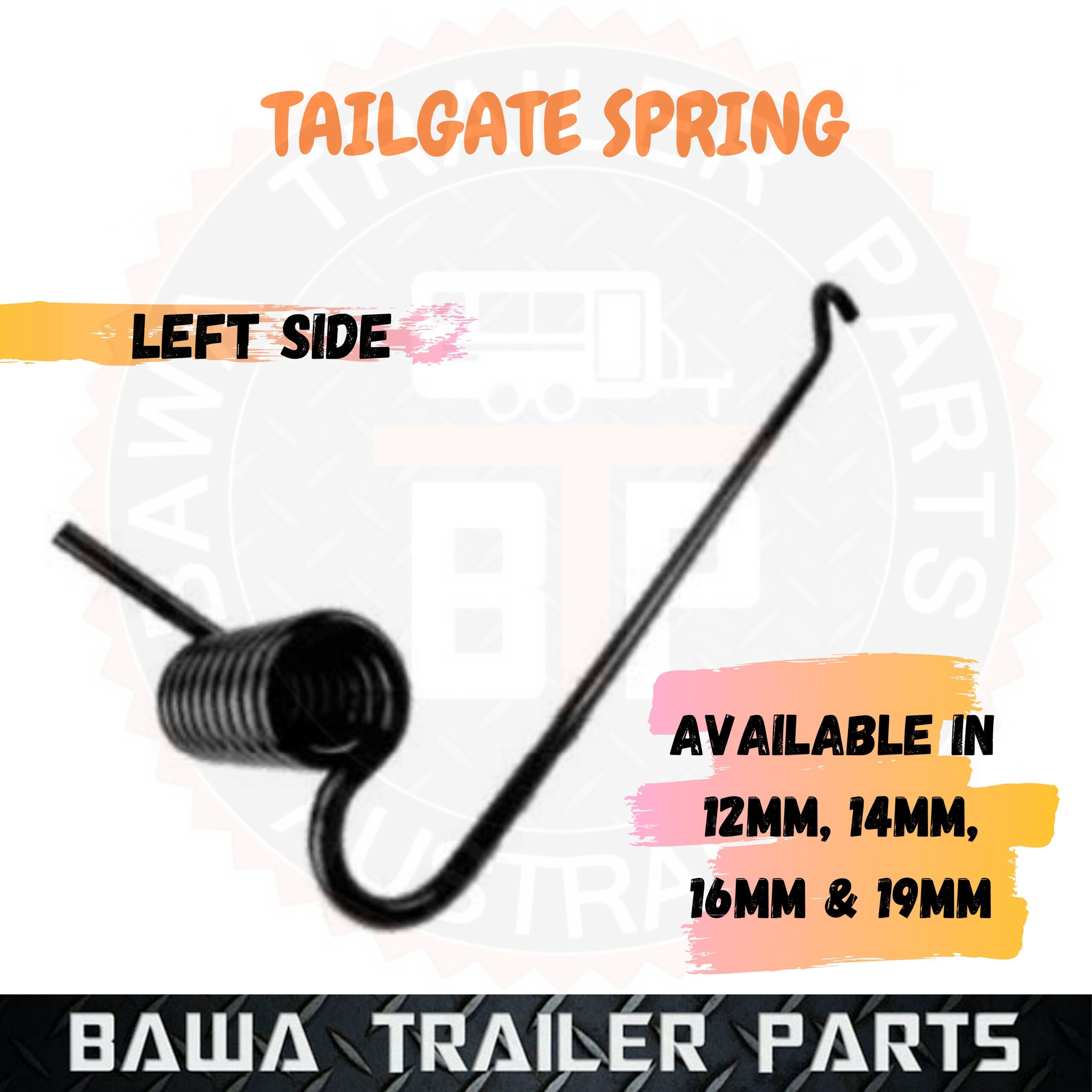 Left Side Solid Horse Float/ Tail Gate Spring - Available in 12MM,14MM ...