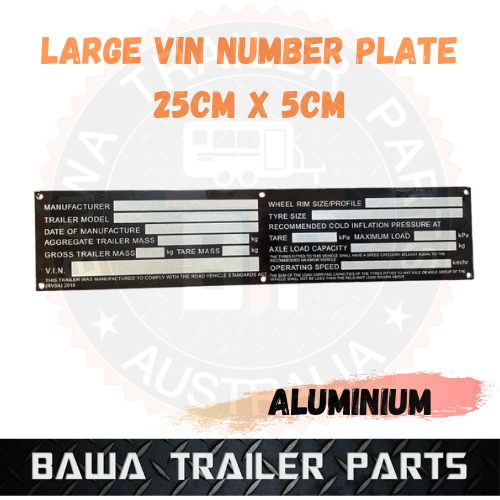 Large Vin Number Plate – Bawa Trailer Parts