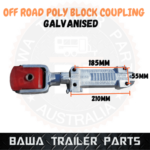 Off Road Poly Block Trailer Coupling 2000kg with Brake Bracket Car ...