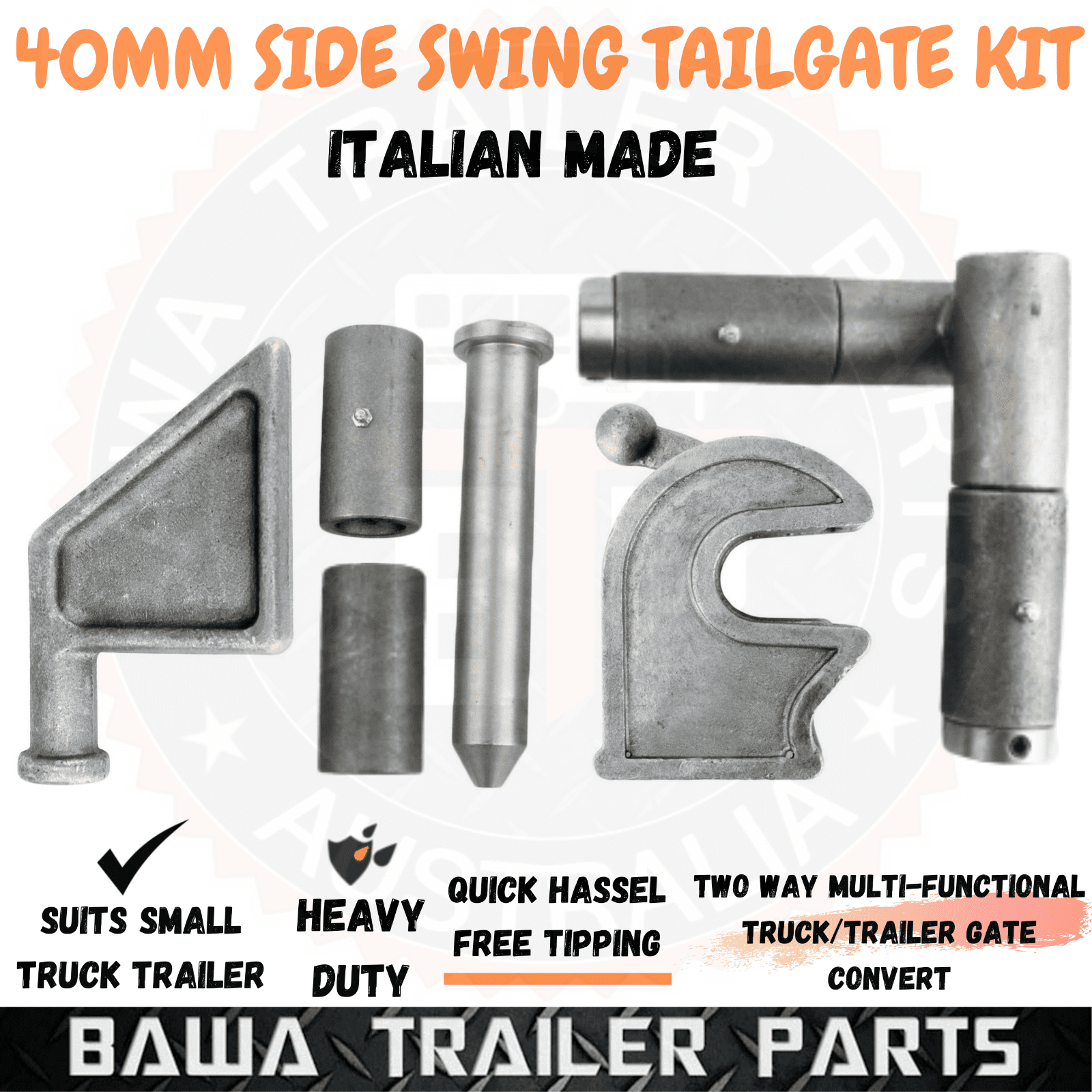1 x 40mm Side Swing Truck Trailer Body Kit Hardware Tailgate Bush ...