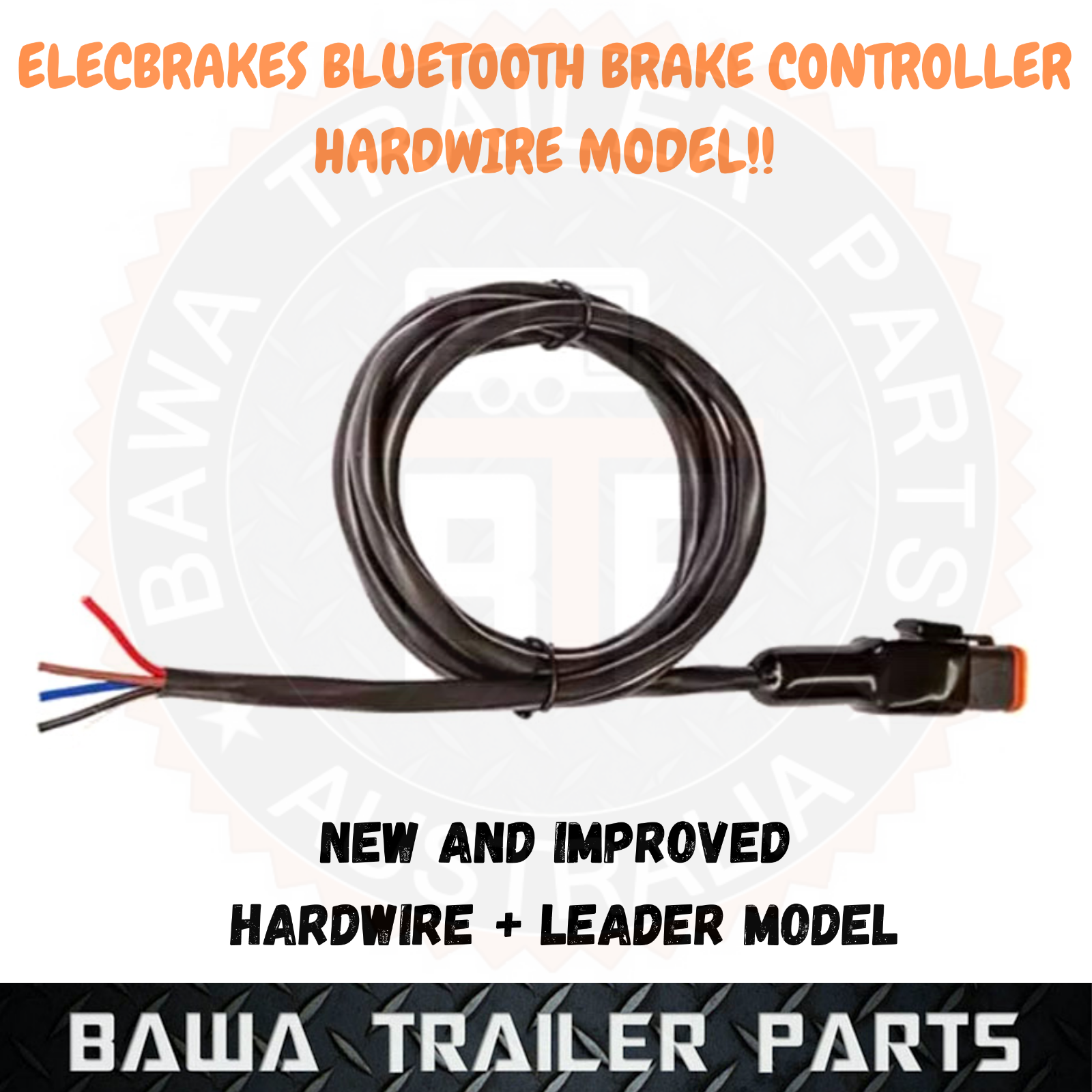 Trailer Elecbrakes Electric Bluetooth Brake Controller Hard Wired Cable ...